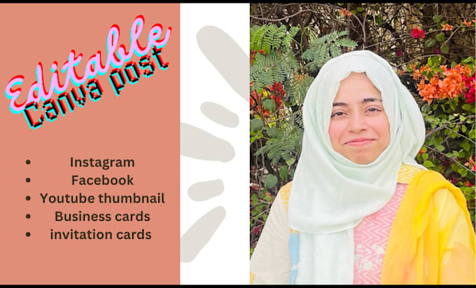 Create editable canva posts and ads by Fizzajamshai961 | Fiverr