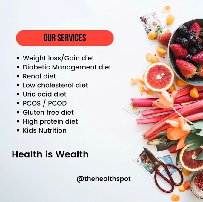 Design personalized diet plans for your health and wellness goals by Thefooddoc | Fiverr