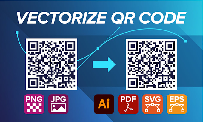 Vectorise your qr code image to vector by Christina_line | Fiverr
