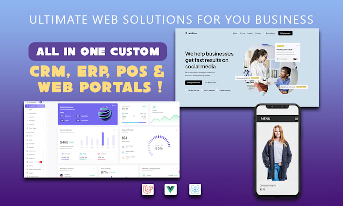 Develop Custom Crm Erp Pos Web App In Laravel And Nodejs As Software Developer By Muhammadahmed
