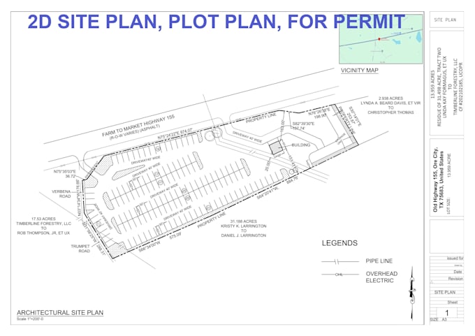 Draw 2d site plan plot plan for city permit in 24 hours by Dwell360 ...