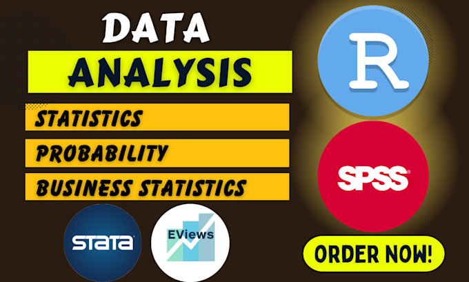 Do statistics, business statistics, probability using spss, r, stata ...
