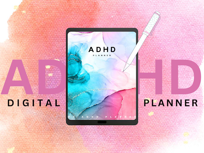 Design adhd digital planner, hyperlinked, fillable by Zhcreation0 | Fiverr
