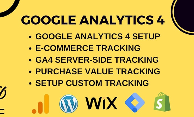 Implement ga4 and set up ecommerce tracking, with ads conversion by Mdsaifulda | Fiverr