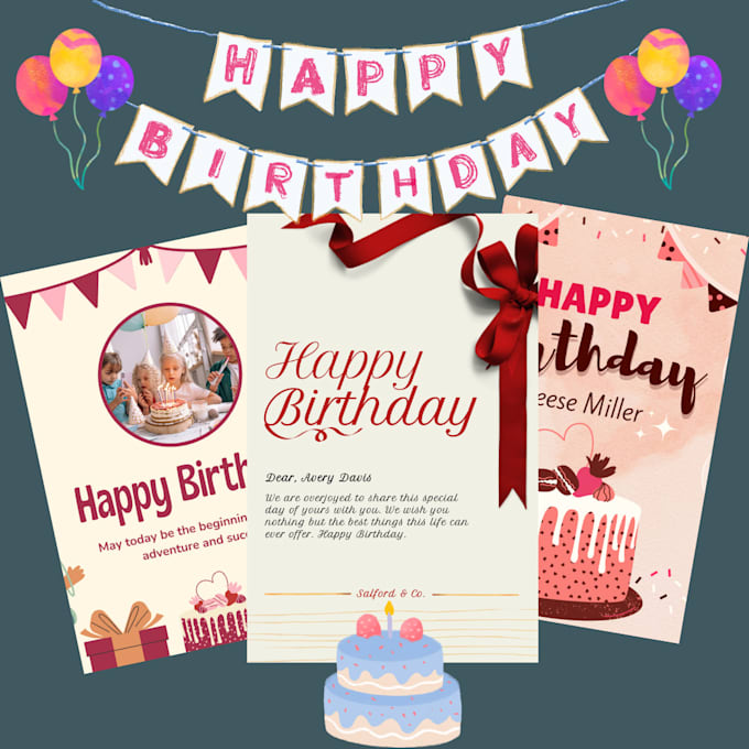Custom birthday card designs by U_04a332775c22 | Fiverr