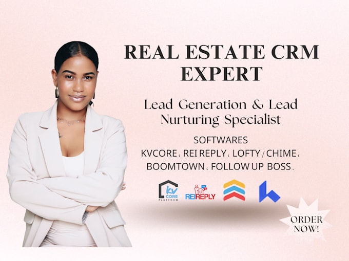 Setup kvcore crm, rei reply, lofty, follow up boss, boomtown, kv core ...