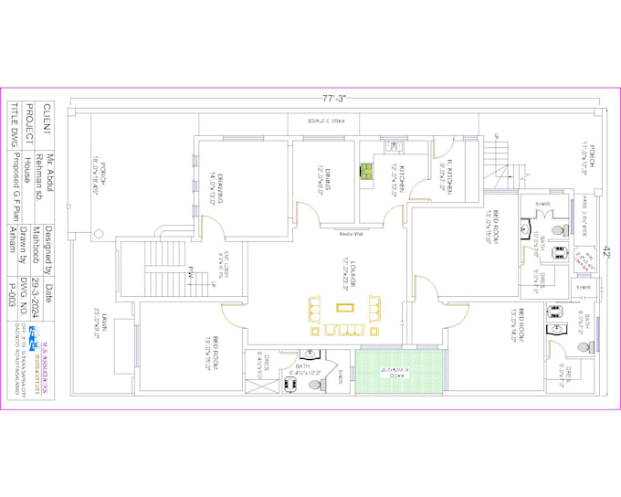 Do autocad 2d floor plan, architectural drawings by Engineering_sub ...