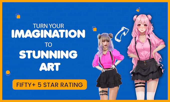 Draw Original Anime Character Youtube Avatar Vtuber By Jeevanvibe Fiverr