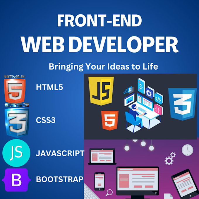 Front End Web Developer Using Html Css Js And Bootstrap By Masood06 Fiverr