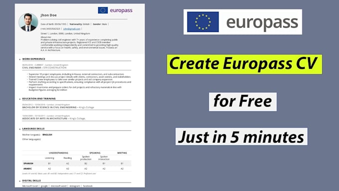 Create professional euro pass cv backlinks by Smarcreations | Fiverr