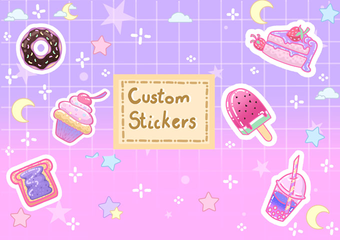 Draw cute sticker emote template sett in my style by Piftya | Fiverr