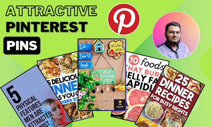 Create eye catchy pinterest pins design to grow by Techyss | Fiverr