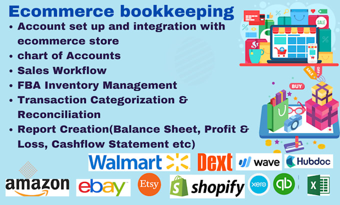 Do ecommerce bookkeeping for amazon,ebay,shopify,walmart in quickbooks ...