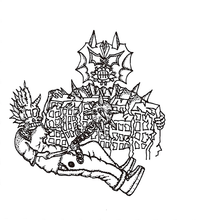Draw a hardcore punk rock graffiti illustration by Atmajaone | Fiverr