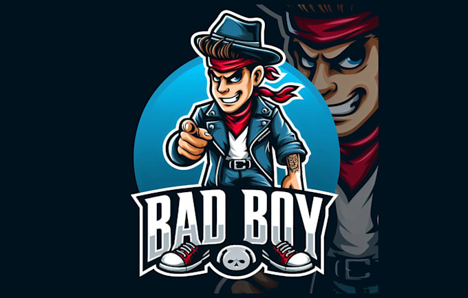 Design super bad boy mascot logo for your business by Gnsa_fox | Fiverr