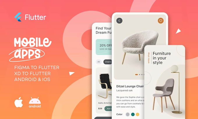Convert your figma or adobe xd design to flutter frontend by Talhawarraich07 | Fiverr