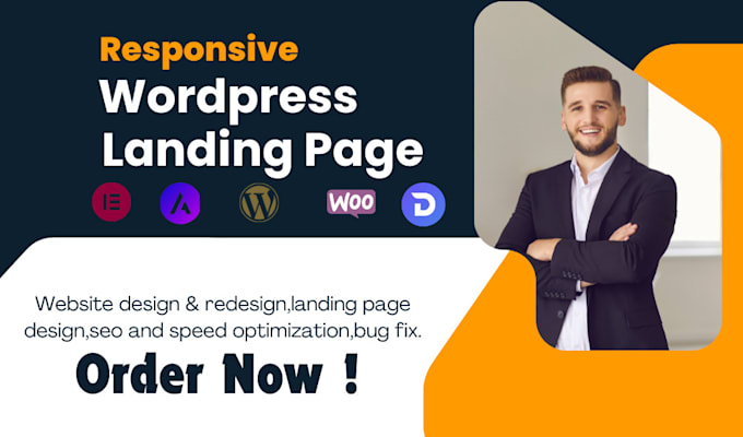 Create a responsive elementor landing page website by Mushiurany | Fiverr