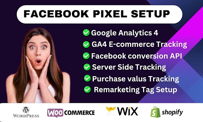 Setup facebook pixel,conversion api, google analytics 4,gtm by Digital90n | Fiverr