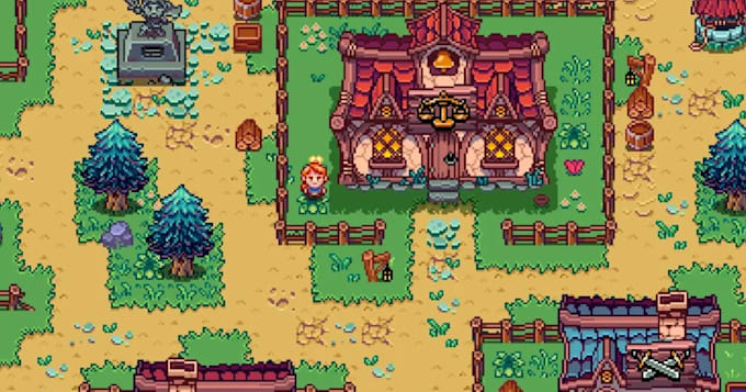 Develop a stunning and interactive 2d unity pixel art game, pixel web ...