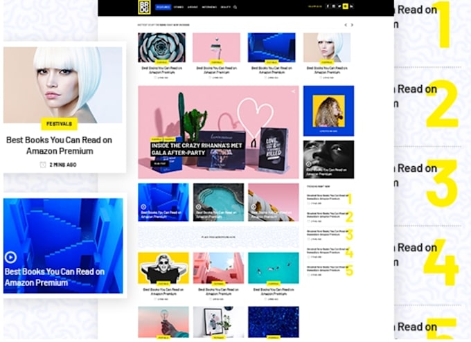 Do pop music magazine website design by Mdanas111 | Fiverr