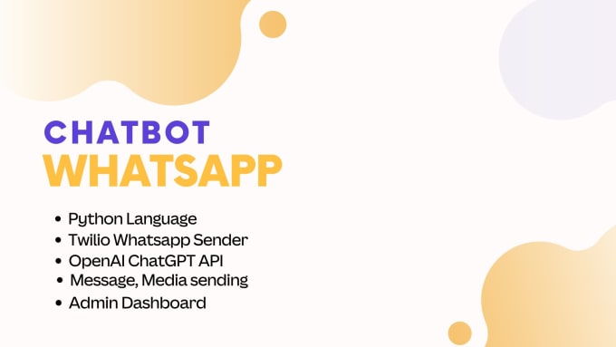 Create ai chatbot for whatsapp using python by Mariya_aly | Fiverr Create ai chatbot for whatsapp using python by Mariya_aly | Fiverr