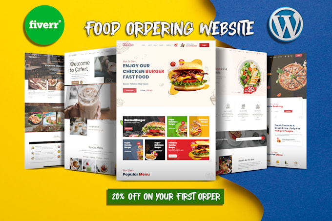 Build food ordering platform, cafe, bakery, restaurant website and food ...