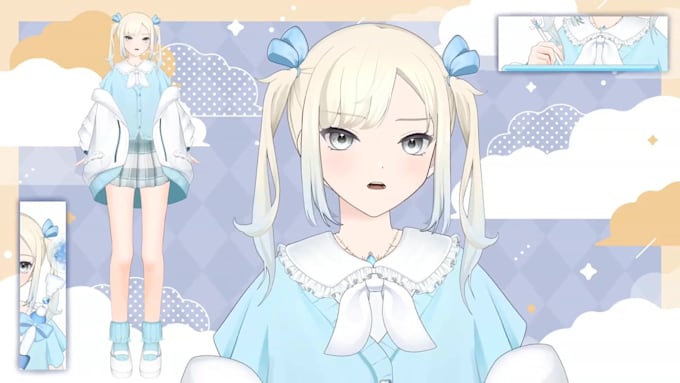 Create 2d vtuber model, live2d vtuber rigging, 2d vtuber design by ...