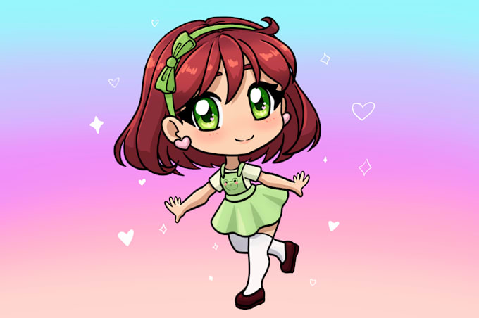 Draw a cute anime chibi character by Pilipikachan | Fiverr