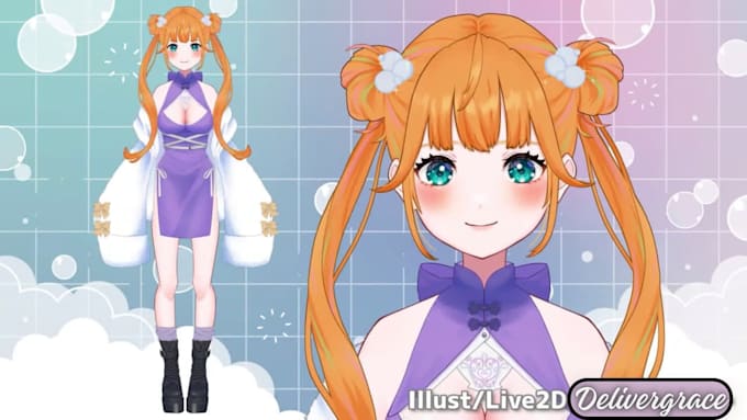Design and rig vtuber model,live2d model,2d vtuber model,vtuber ...