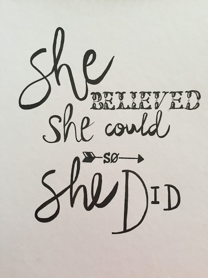 Produce handwritten typography graphics by Justmesophia | Fiverr