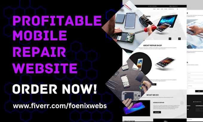 Create mobile repair website computer repair phone repair laptop repair ...