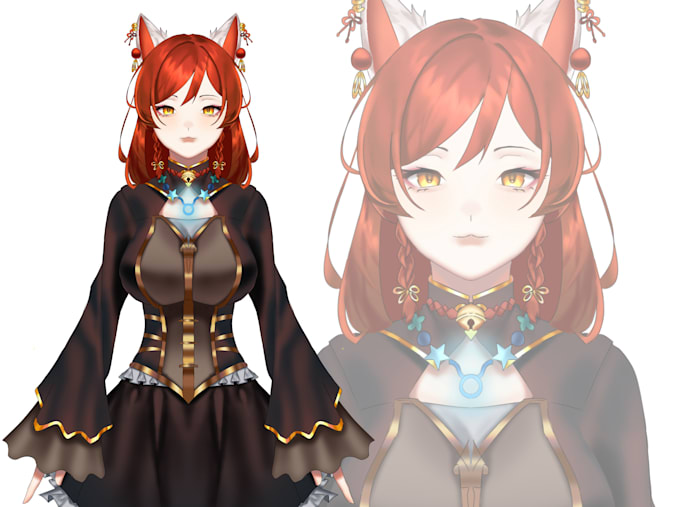 Draw and rig 2d vtuber model, live2d vtuber model,vtuber model,live2d ...