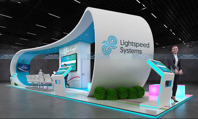 Design trade booth, exhibition, booth animation with blender by ...