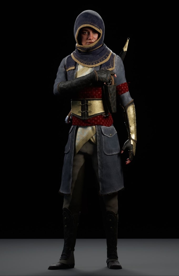 Model 3d game character, npcs, ue5 assets design for game performant in ...