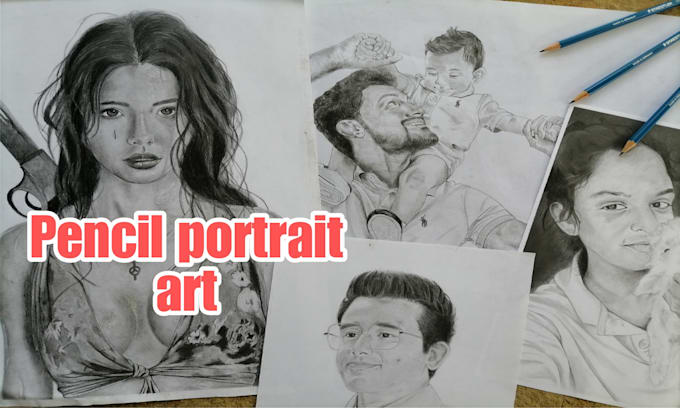 Draw a realistic pencil portrait by Samiru_l | Fiverr