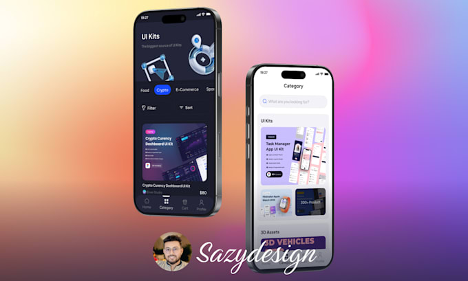 Design mobile app, parallax website ui ux design using figma by Uxmaster12 | Fiverr