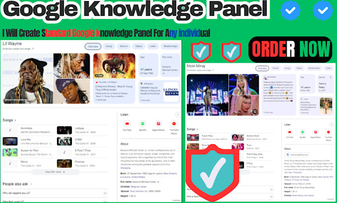 Build a standard google knowledge panel, knowledgepanel for person and ...
