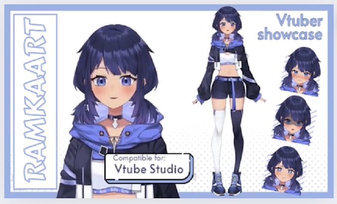 Draw and rig 2d vtuber model, live2d vtuber, 2d vtuber rigging, vtuber ...