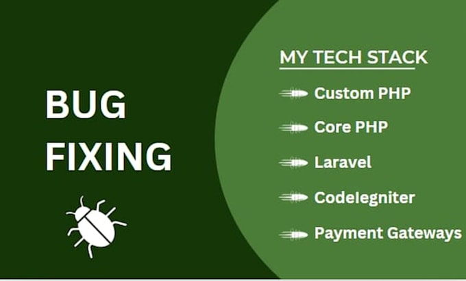 Expert php bug fixing for laravel,codeigniter by Ahmad_ali_tech | Fiverr