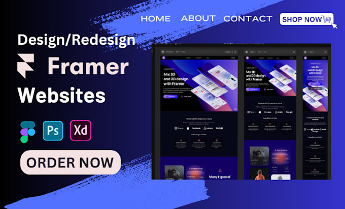 Convert figma to framer, build framer landing page, framer website ...