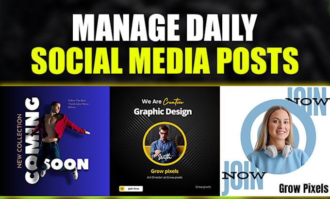 Daily instagram posts design and daily facebook posts design by Grow ...