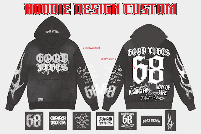 Create hoodie streetwear and merchandise clothes design by Uchfamilal ...