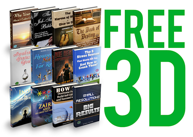 Create an amazing book cover, free 3d by Sahara_design | Fiverr