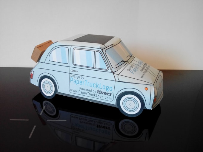 Make a papercraft classic fiat 500 with your logo on it by ...