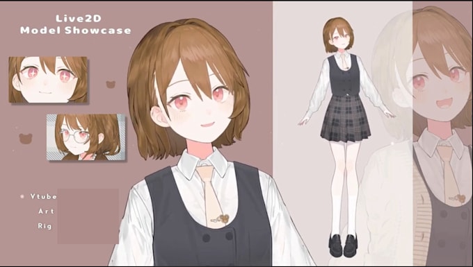 Draw and rig 2d vtuber model, live2d vtuber model, pngtuber, anime by ...