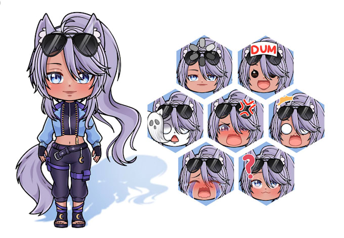 Draw your chibi l2d model ready to rig by Neocult | Fiverr