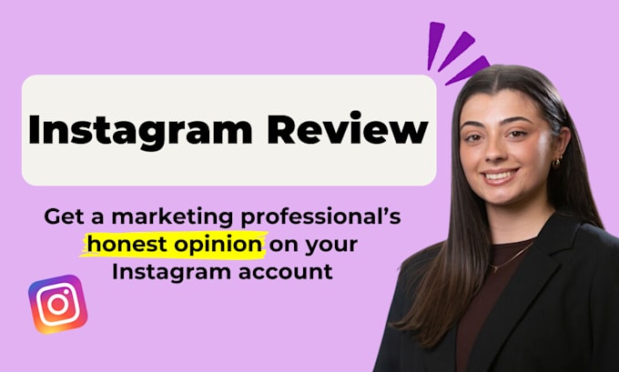 Review your instagram and give my recommendations by Hannahbrownweb ...