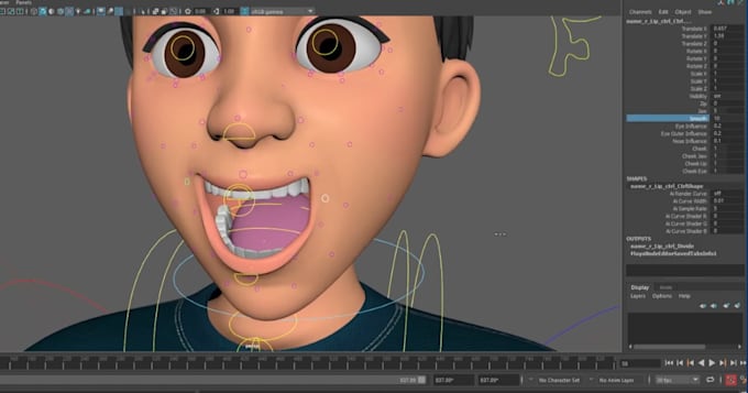 Facial rig, 3d character rigging, blendshapes, ue5 rig, control rig ...