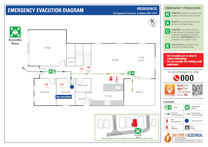 Create fire escape and evacuation plan by Glimgraphix | Fiverr