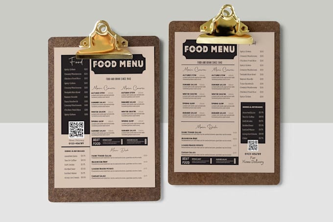 An amazing food menu and restaurant menu design by Muhammad_sakib1 | Fiverr